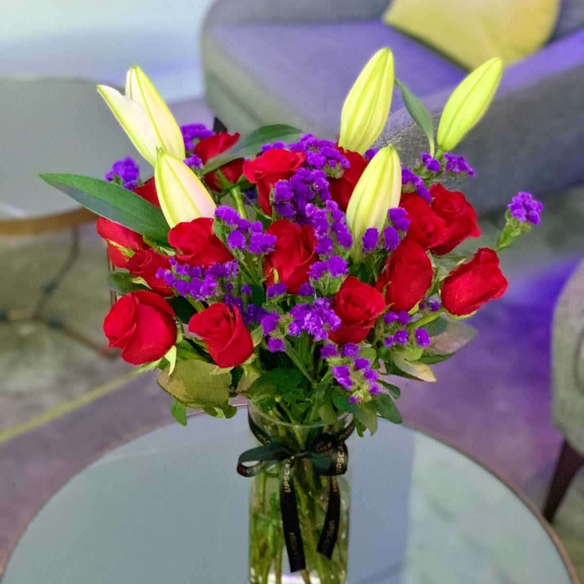 Elegance In A Vase | Flowers in glass vase | Order flowers online ...