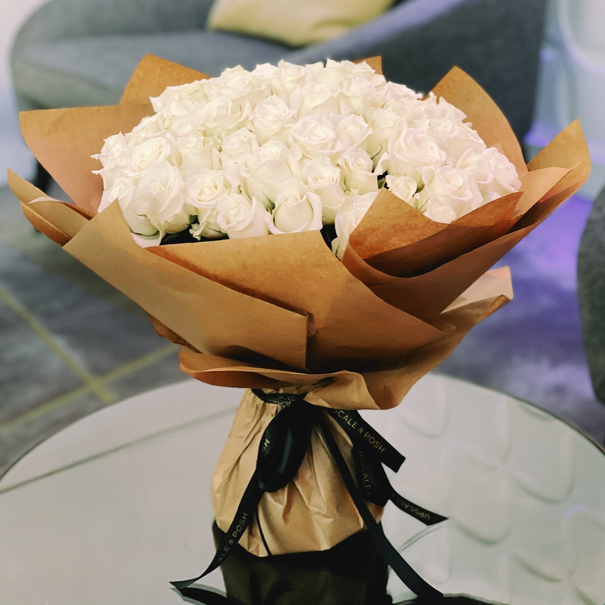 Luxury White Roses | Bouquets | Flower shop Dubai – Upscale and Posh