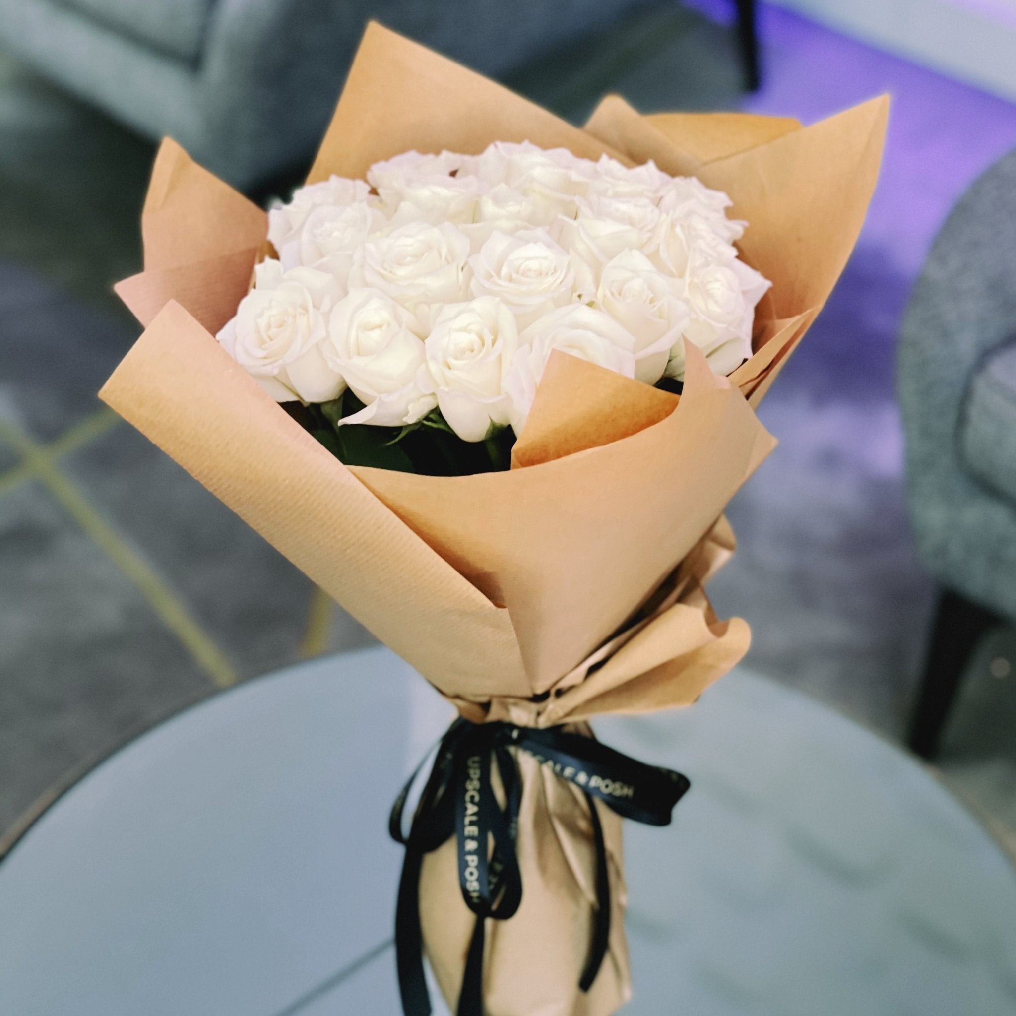 Luxury White Roses | Bouquets | Flower shop Dubai – Upscale and Posh